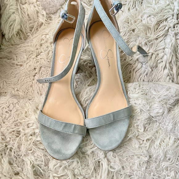 Jessica Simpson | Shoes | Jessica Simpson Blue Velvet Hills Sandals ...